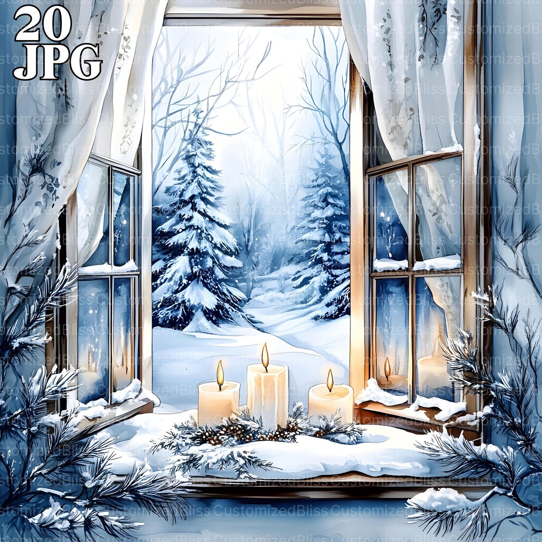 20 Christmas Clipart, Winter Clipart, Xmas Clipart, Snowy Clipart, High ...