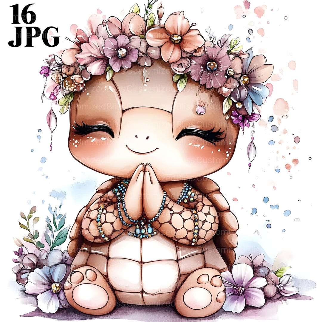 Praying Clipart, Gratitude Clipart, Sea Turtle Clipart, 16 High Quality ...