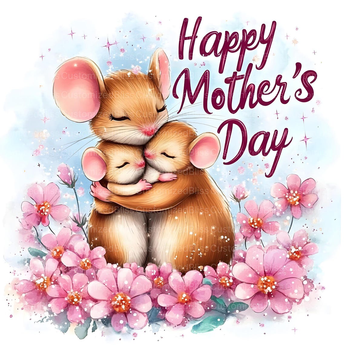 10 Cute Happy Mothers Day Clipart, Mouse Clipart, Mother Clipart, High ...