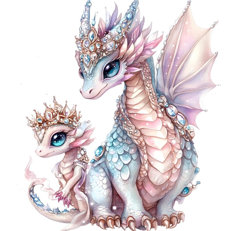 14 Dragon Clipart, Baby Dragon, Motherhood Clipart, Princess Daughter ...