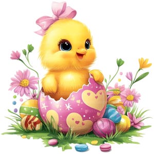 19 Spring Chick Clipart, Egg Clipart, Easter Clipart, Holiday Chick ...