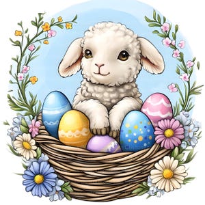18 Easter Clipart, Easter Lamb, Sheep Clipart, Easter Eggs Clipart ...