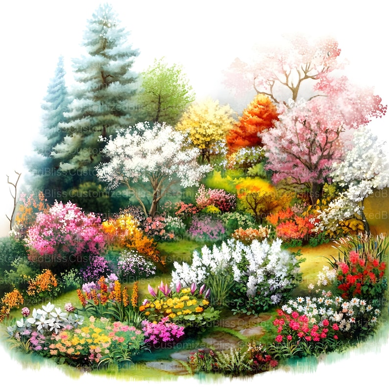 19 Spring Garden Clipart, Spring Clipart, Garden Printable, High ...