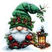19 Christmas Gnomes Clipart, Watercolor Gnomes, Christmas Graphics ...