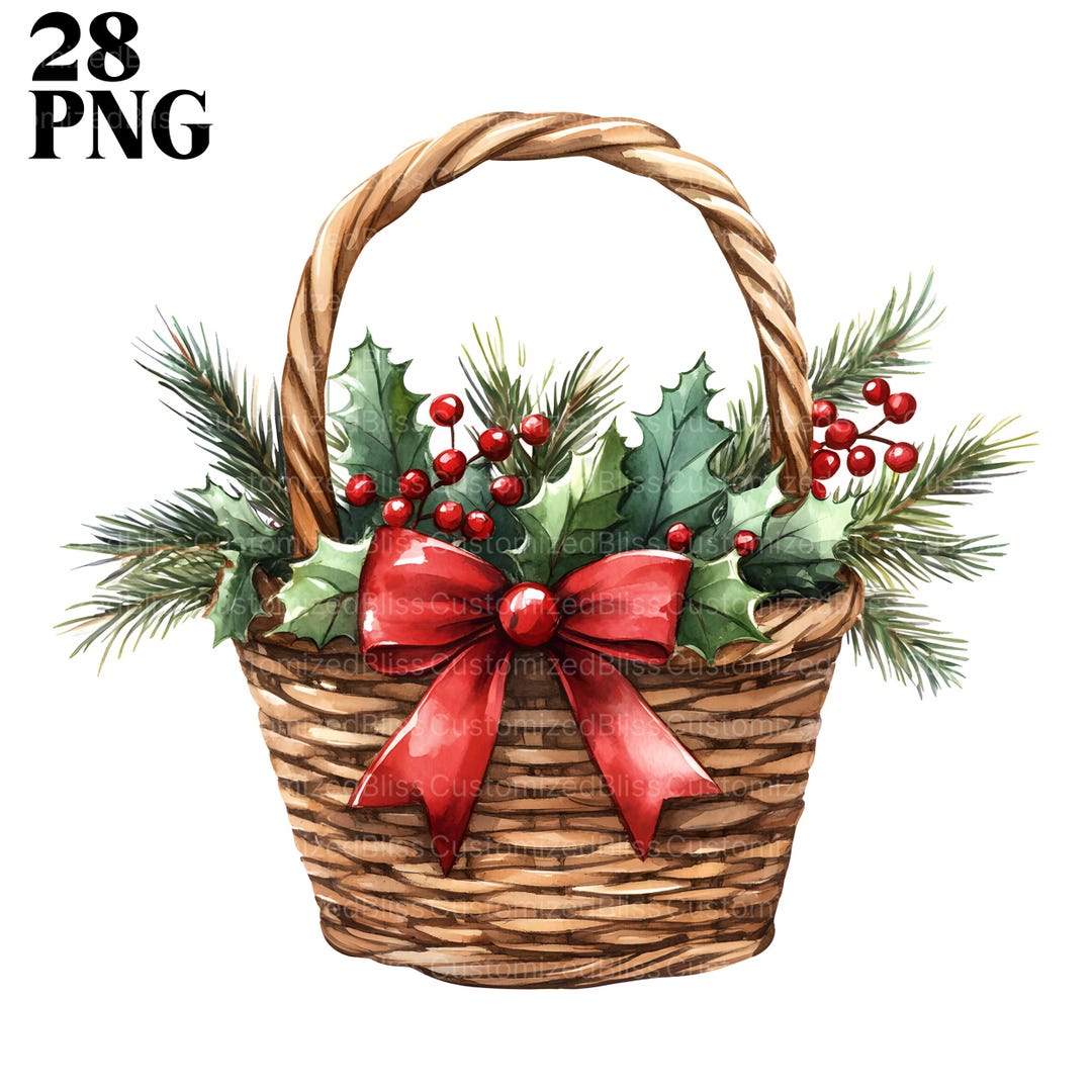 Watercolor Holly Clipart Bundle, Christmas Holly Bouquet, Holly Leaves ...