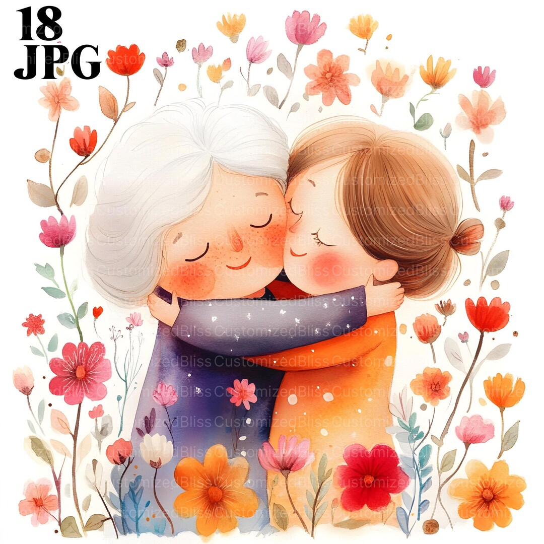 18 Mother's Day Clipart, Mother and Daughter, Mother's Day Card, Mother ...