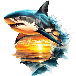 20 Shark Clipart, Ocean Clipart Bundle, Ocean Animal Clipart, Ocean Art ...