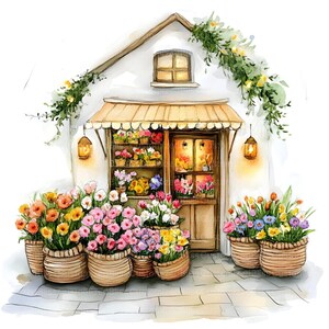 16 Cute Flower Shop Clipart, Cute Floral Shop, High Quality Jpgs ...