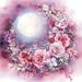 Pink Moon Clip Art, 20 High Res Watercolor JPG for Junk Journaling ...