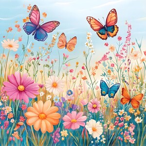 20 Butterfly Garden Clip Art, Garden Clipart, Butterfly Clipart ...