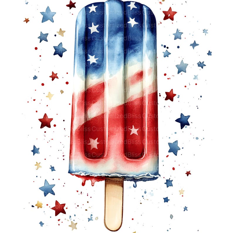 20 Fourth of July Popsicle Clipart, Patriotic Clipart, Independence Day ...