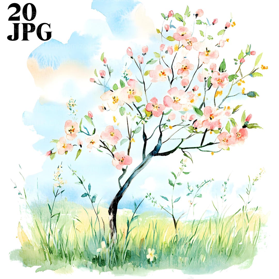 20 Spring Landscape Clipart, Spring Flowers, Wildflowers Clipart ...