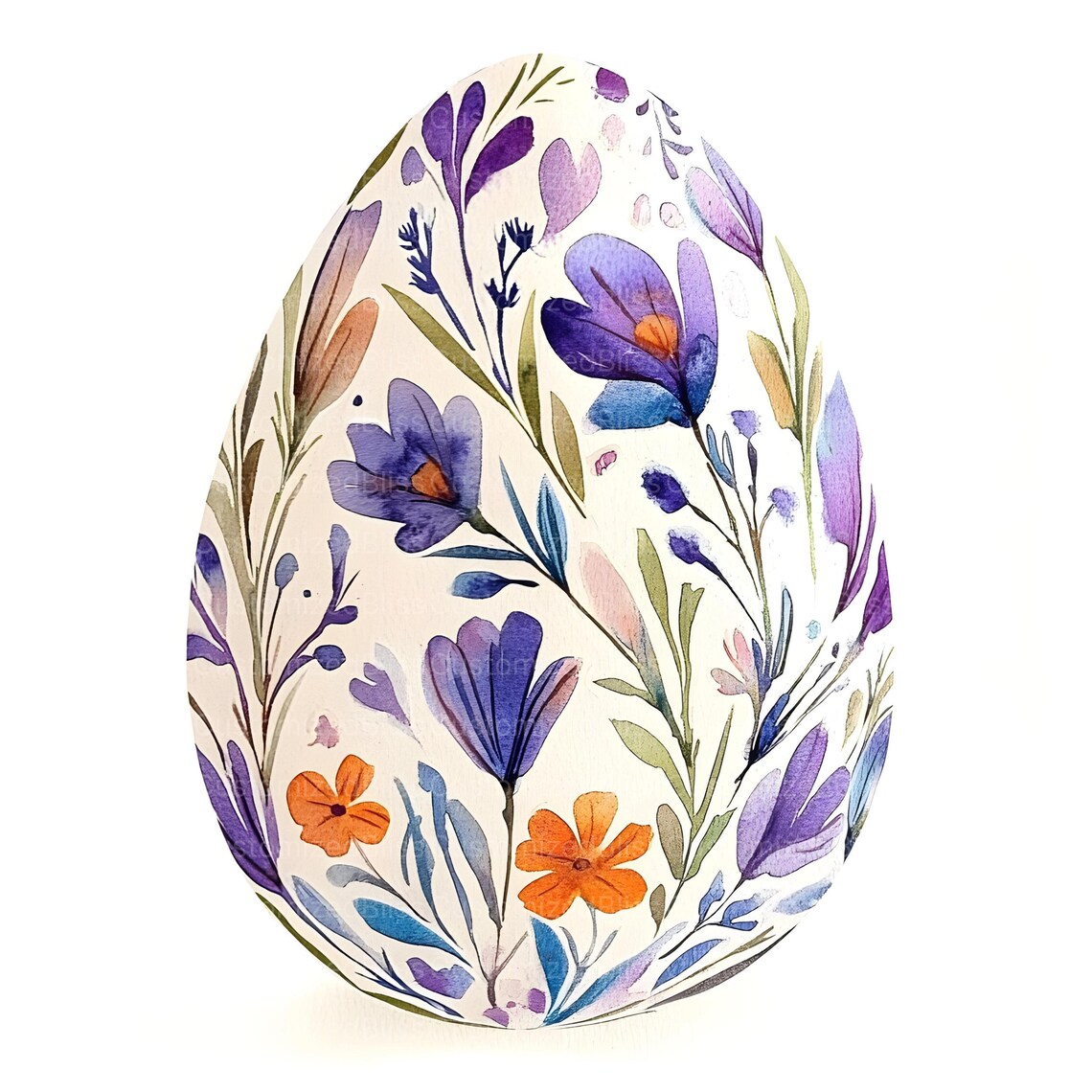 16 Floral Easter Egg Clipart, Easter Clipart, Floral Egg, High Quality ...