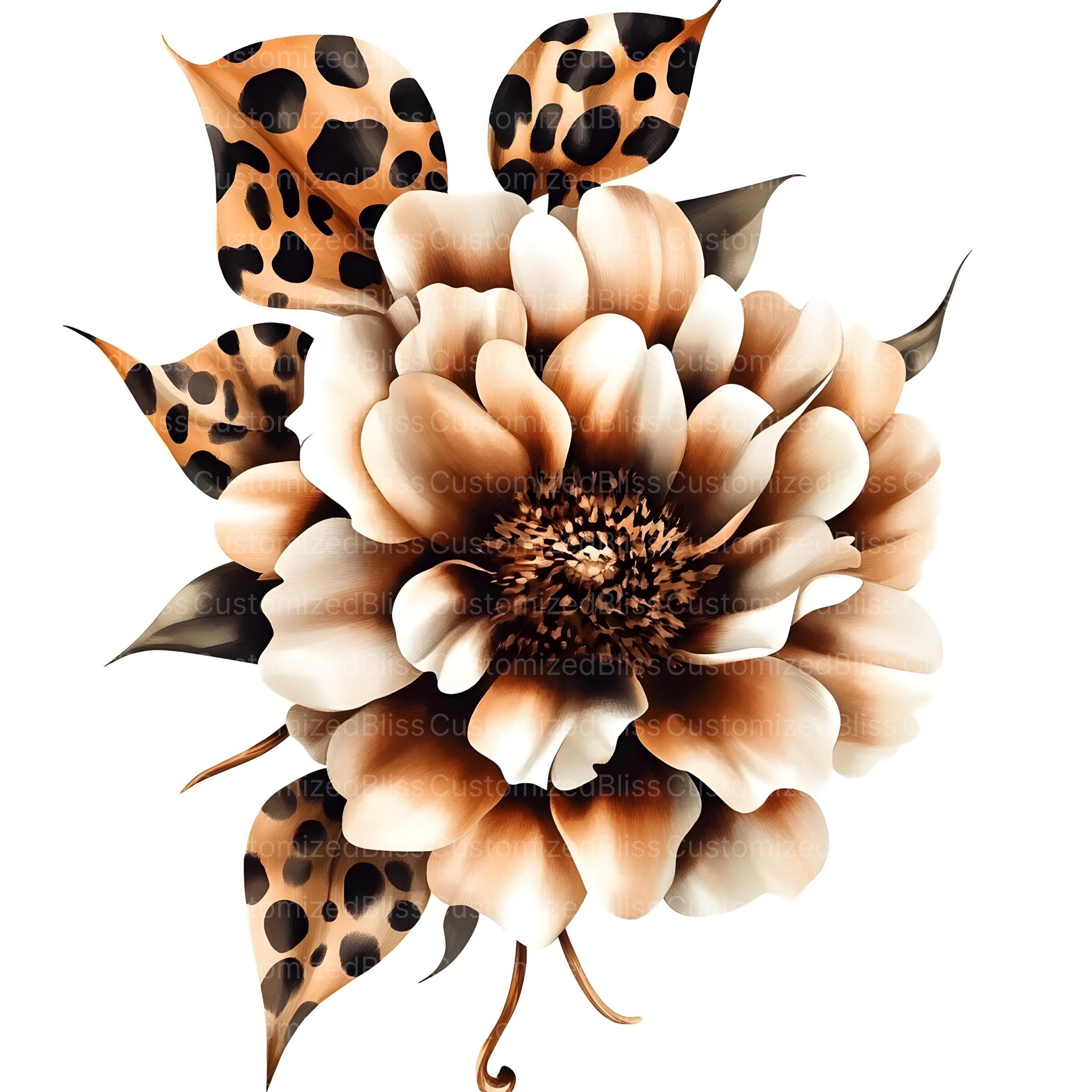 16 Leopard Flowers Clipart, Watercolor Flower Clip Art, Clipart Flowers ...