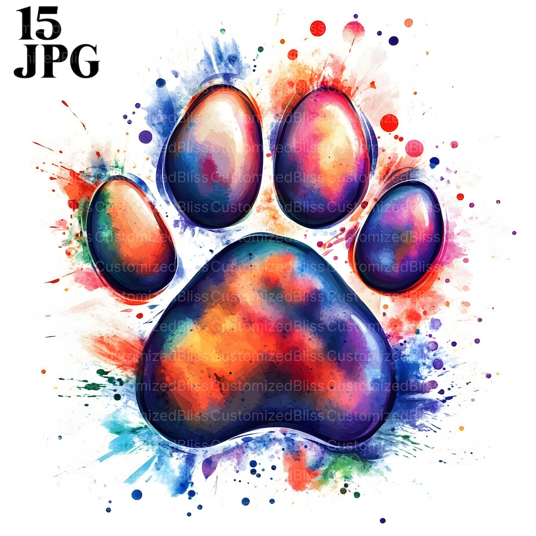 15 Paw Print Clipart, Paw Print Clip Art, Digital Paper Paw Print ...