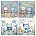 Whimsical Cats Clip Art, 15 High Quality Jpgs, Cartoon Cat, Watercolor ...