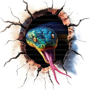 15 Snake Clipart, Realistic 3D Snake Clipart Bundle, Reptile Art, Snake ...