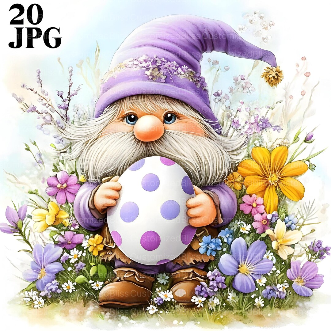 20 Easter Gnome, Easter Clipart, Easter Bunny, Easter Egg Clipart ...