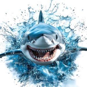 20 Shark Clipart, Shark Graphic, Shark Printables, Ocean Design, Ocean ...