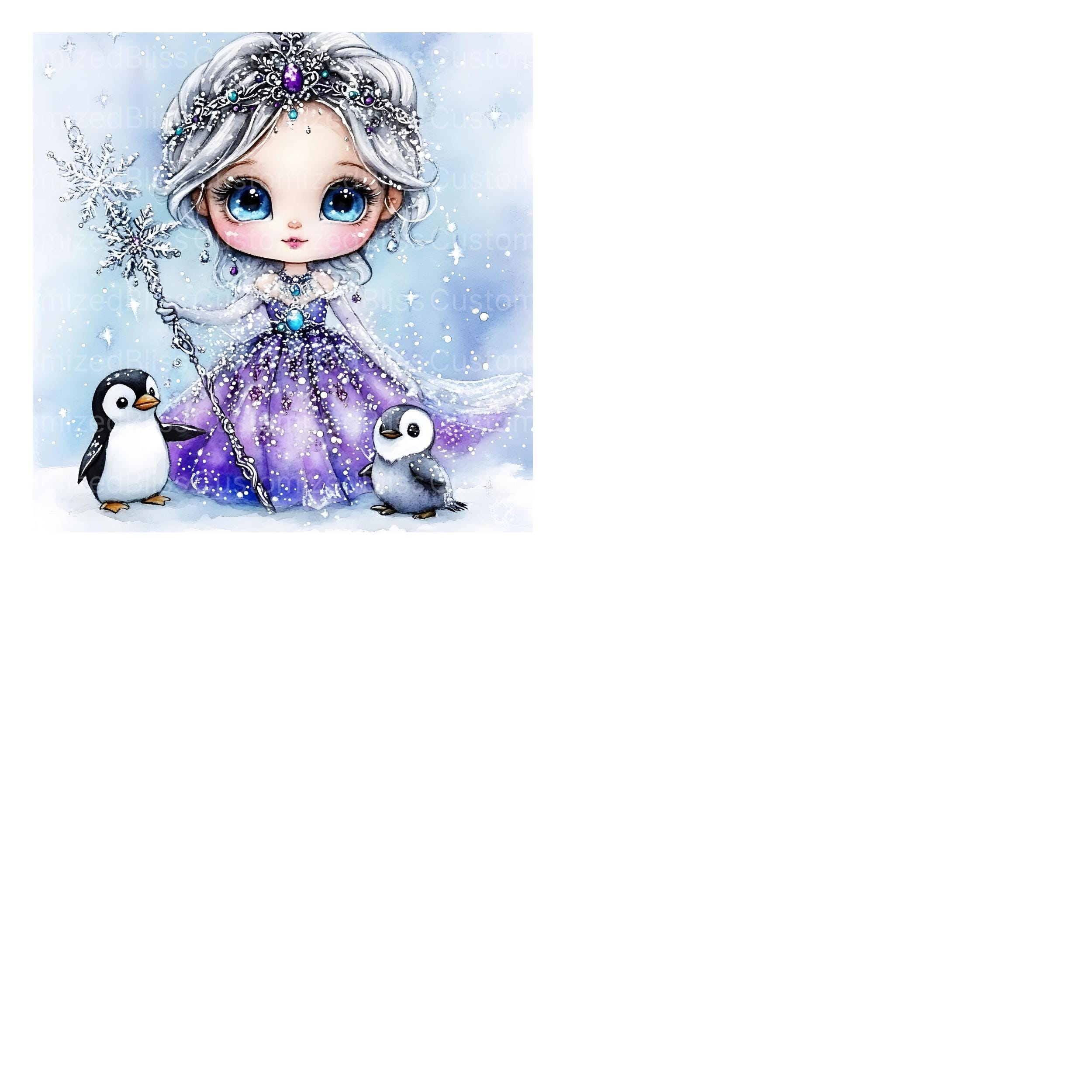 Winter Wonderland Princess Clipart, 12 High Quality Jpgs, Winter ...