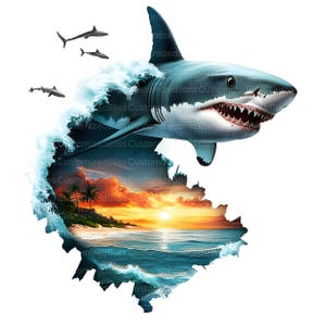 20 Shark Clipart, Ocean Clipart Bundle, Ocean Animal Clipart, Ocean Art ...