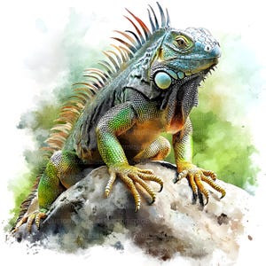 20 Iguana Clipart, Lizard Clipart, Reptile Clipart, High Quality Jpgs ...