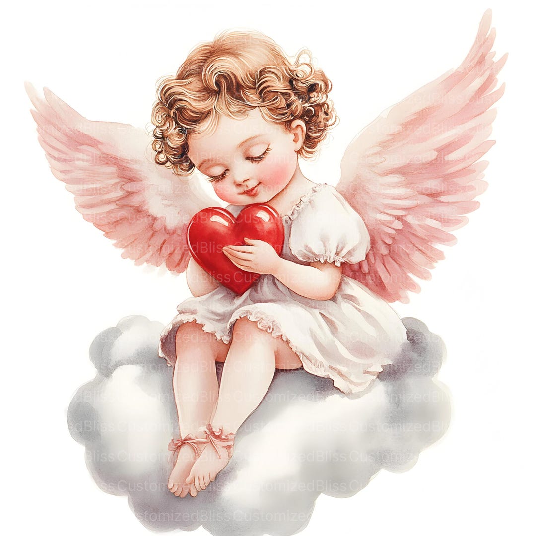 20 Valentine Cupid Clipart, Vintage Cupid Clipart, Valentines Clipart ...