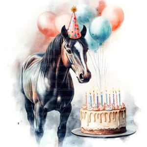 15 Horse Birthday Clipart, Birthday Horse Clipart, Horse Birthday Party ...