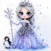 Winter Wonderland Princess Clipart, 12 High Quality Jpgs, Winter ...