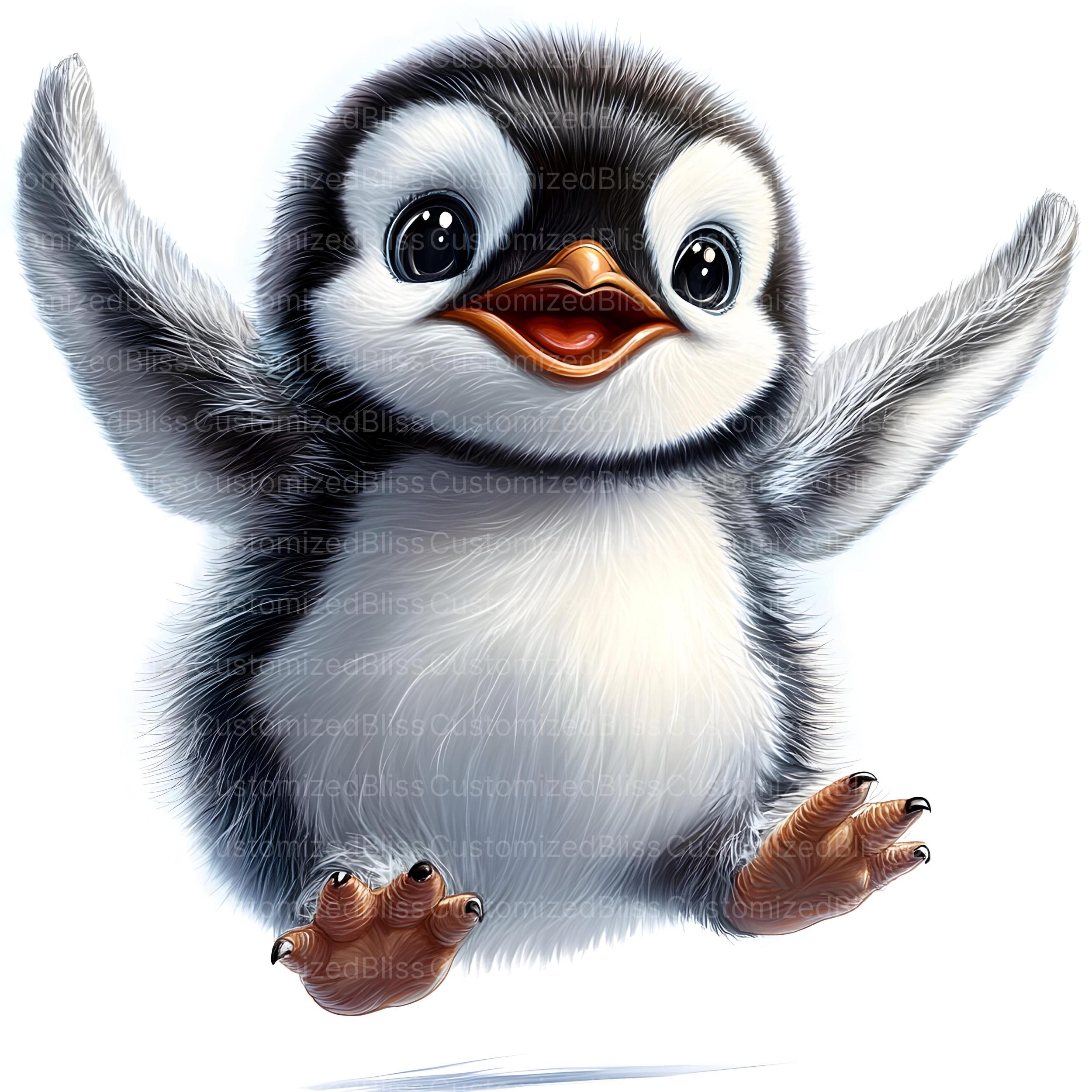 Baby Penguin Clipart, 20 High Quality Jpgs, Cute Penguin Graphic ...