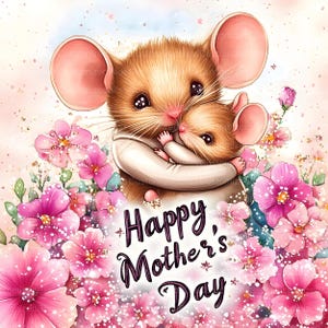 10 Cute Happy Mothers Day Clipart, Mouse Clipart, Mother Clipart, High ...