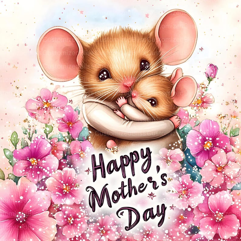 10 Cute Happy Mothers Day Clipart, Mouse Clipart, Mother Clipart, High ...