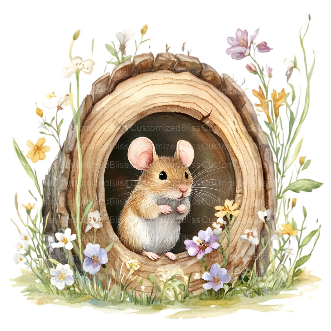 Mouse House Den Clipart Bundle, 30 High-quality PNG, Mouse PNG, Craft ...