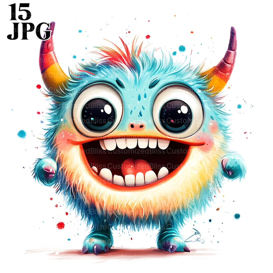 15 Cute Monster Clipart, Monster Graphics, Colorful Creatures, Fantasy ...