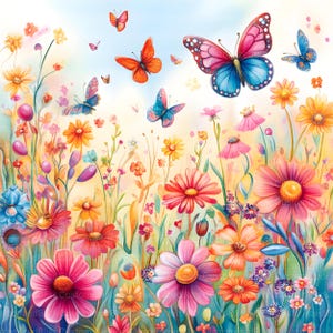 20 Butterfly Garden Clip Art, Garden Clipart, Butterfly Clipart ...