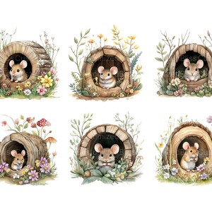 Mouse House Den Clipart Bundle, 30 High-quality PNG, Mouse PNG, Craft ...