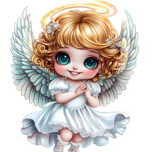16 Cute Scandi Angel Clipart, Watercolor Angel, Nursery Clipart, High ...