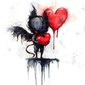 20 Gothic Cupid Clipart, Valentine Cupid Clipart, Valentine Clipart ...