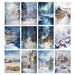 Winter Scene Backgrounds, Watercolor Winter Festive Landscapes ...