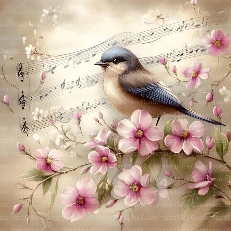 Songbirds Clip Art, 20 High Res Watercolor Jpgs for Junk Journaling ...