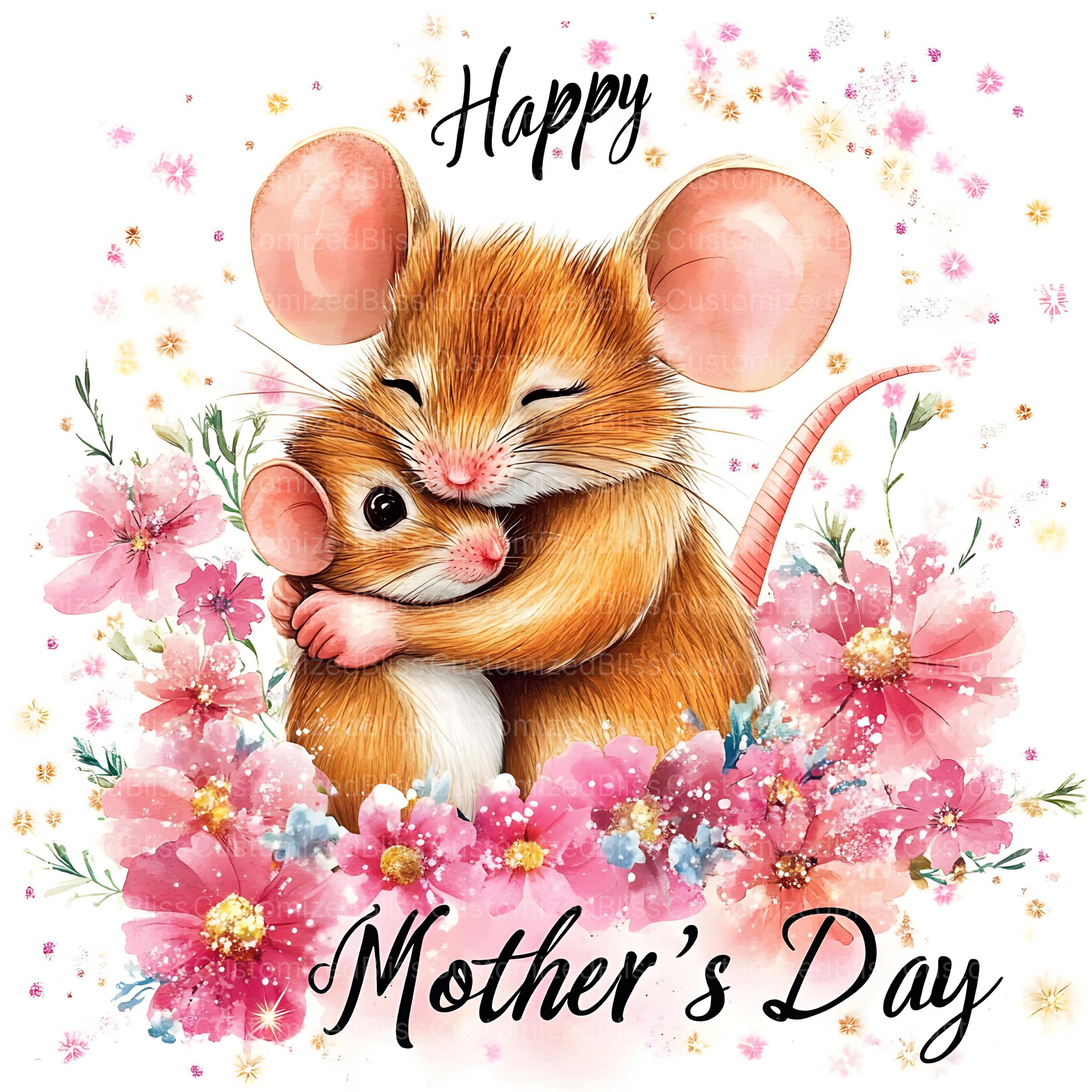 10 Cute Happy Mothers Day Clipart, Mouse Clipart, Mother Clipart, High ...