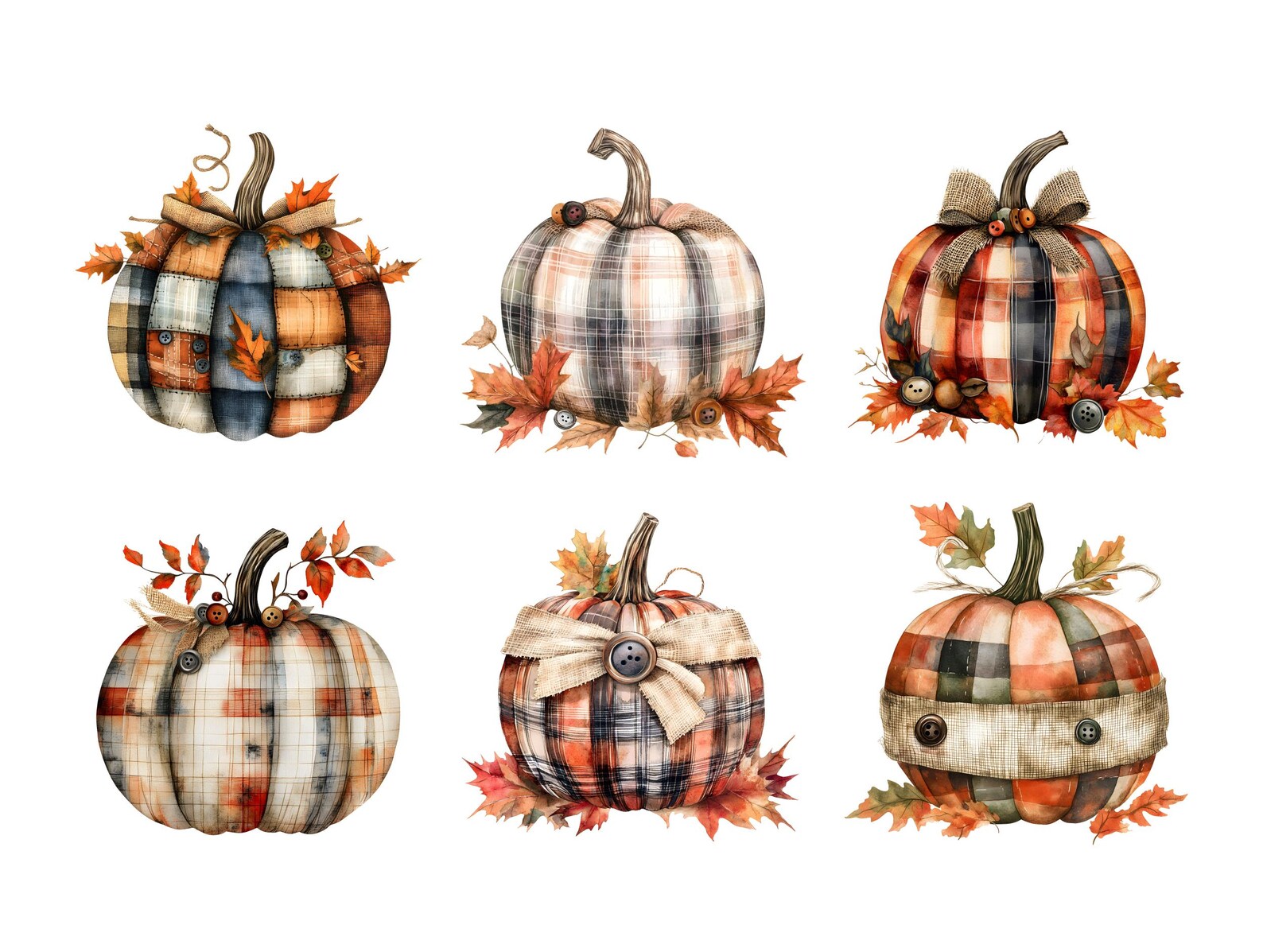 Plaid Pumpkin Clipart, 10 High Quality PNG, Pumpkins Clipart Png ...