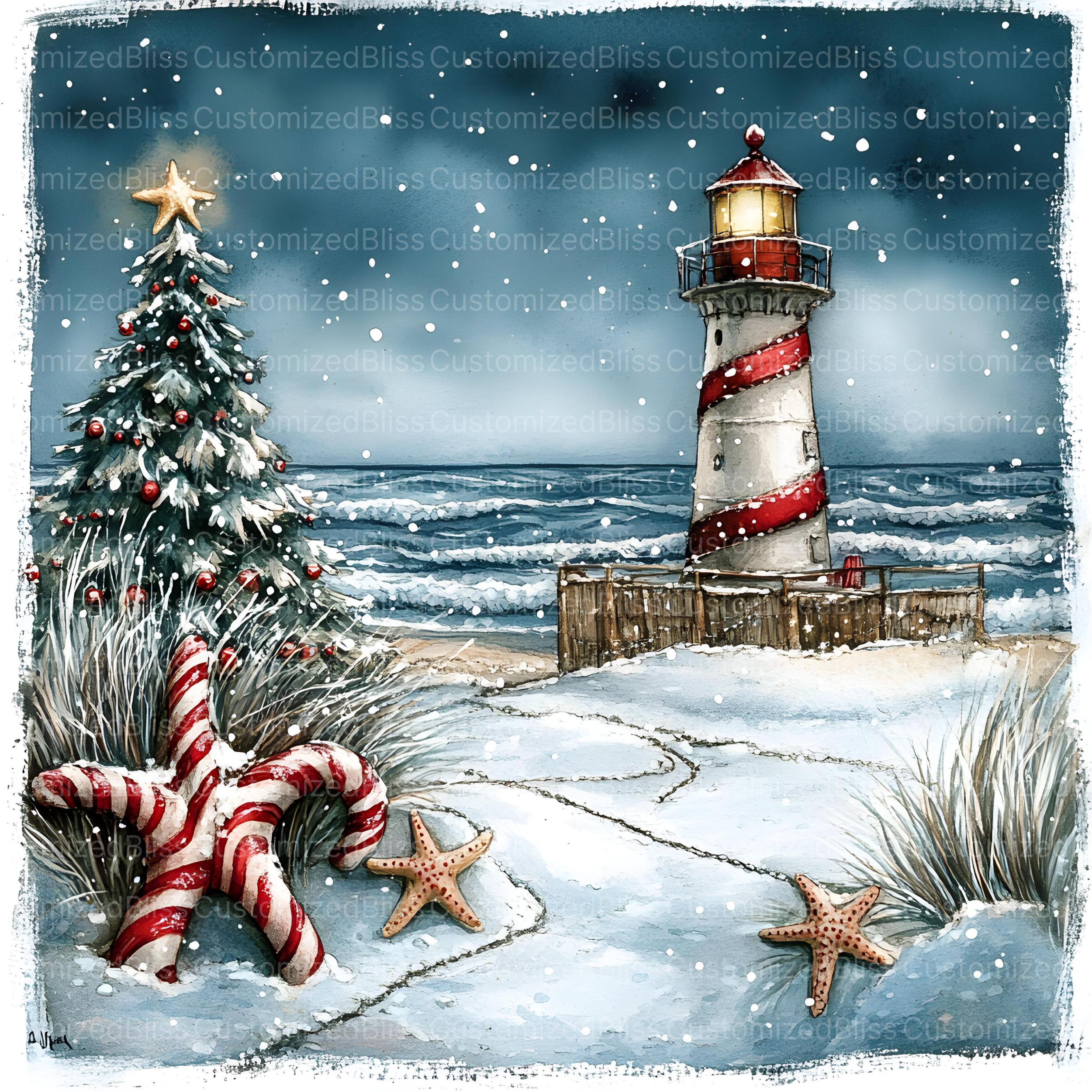 Christmas at the Beach Clipart Bundle, 19 High Quality Jpgs, Christmas ...