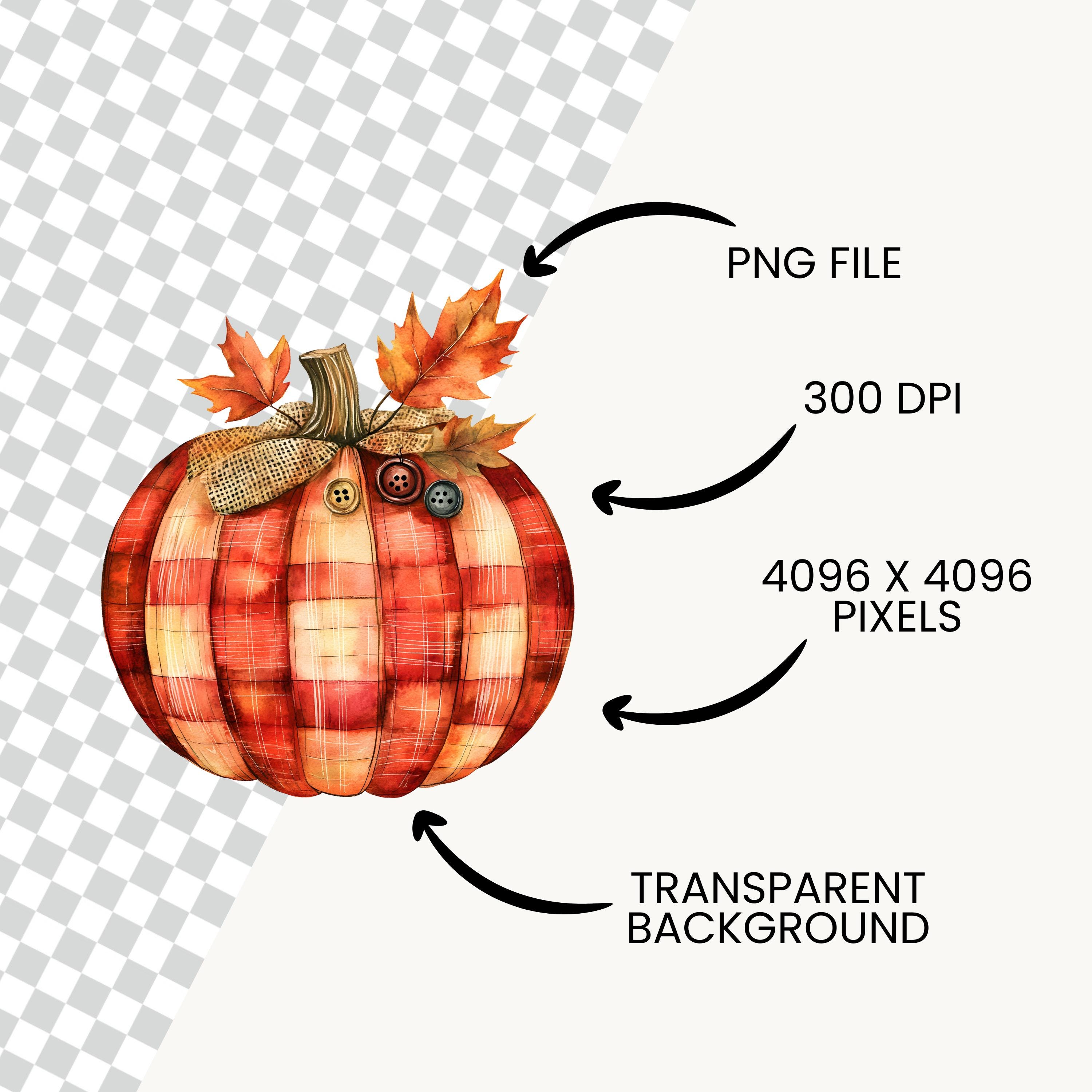 Plaid Pumpkin Clipart, 10 High Quality PNG, Pumpkins Clipart Png ...