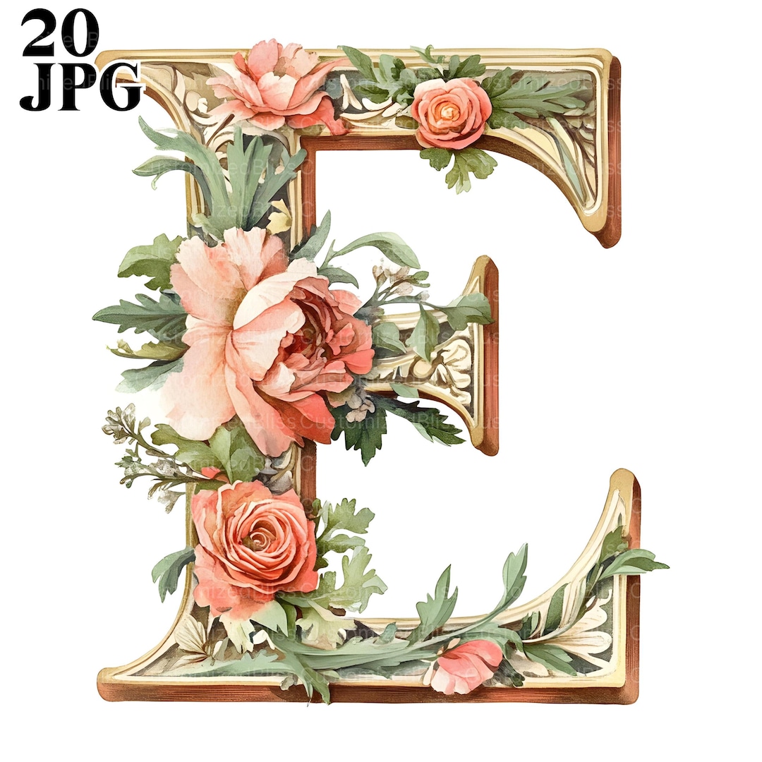 20 Letter E Clipart, Capital Letter E, Alphabet Clipart, Alphabet Print ...