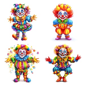 15 Cute Clown Clipart, Circus Clown Clipart, Circus Clipart, Clown Clip ...