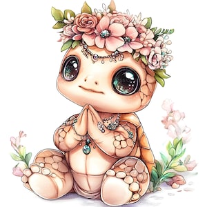 Praying Clipart, Gratitude Clipart, Sea Turtle Clipart, 16 High Quality ...