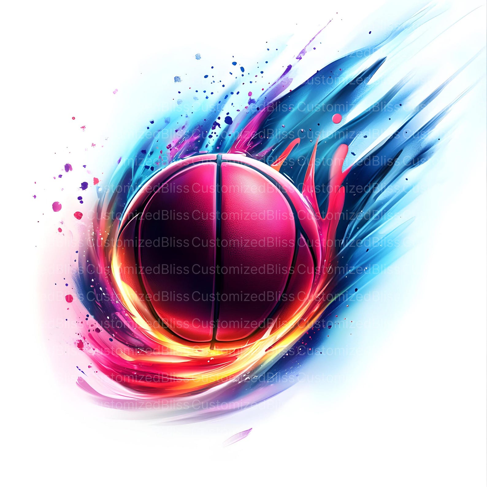Flaming Basketball Clipart, 20 High Quality Jpgs, Fire Basketball ...