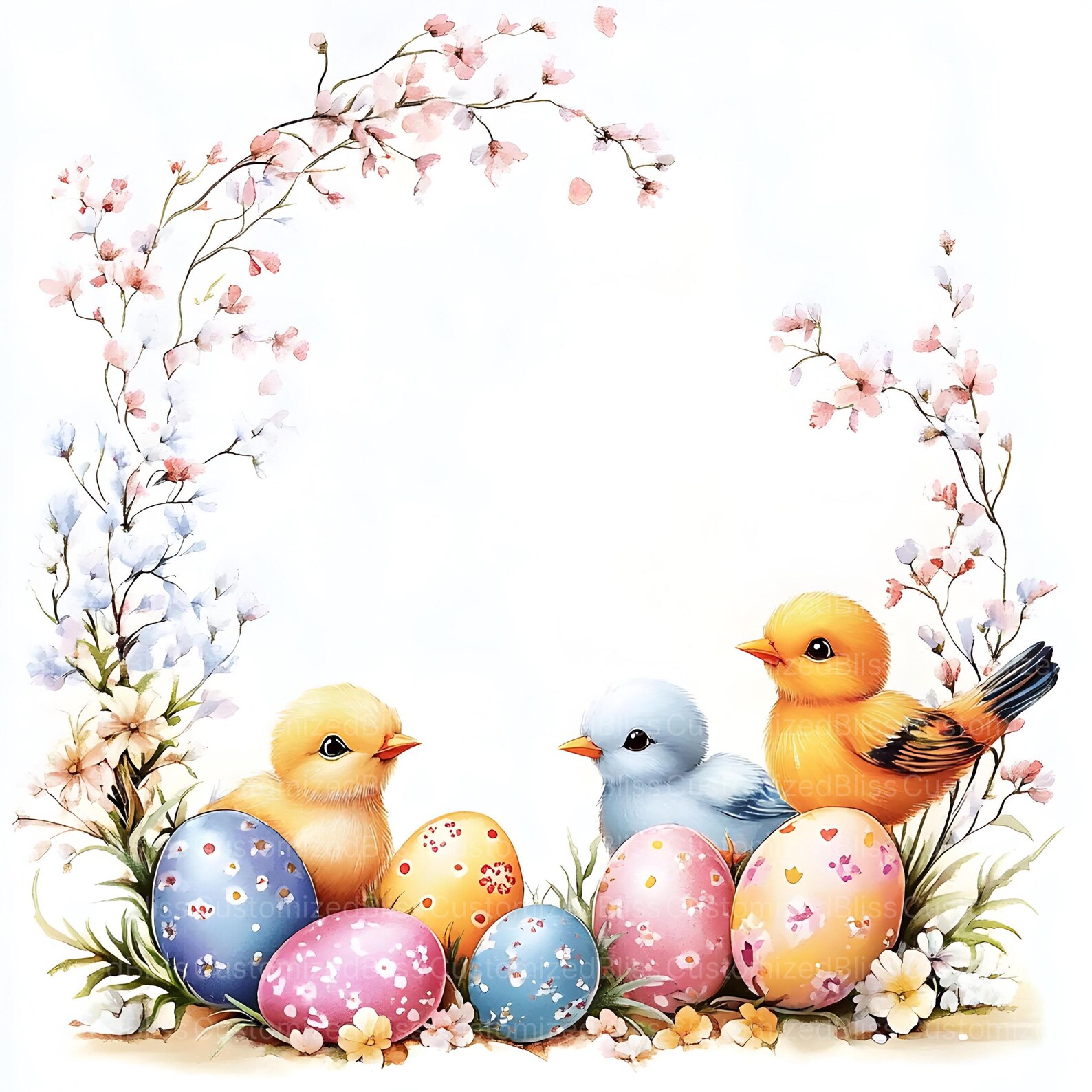 20 Easter Borders Clipart, Easter Frames, Chick Clipart, Easter Eggs ...