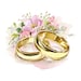 17 Floral Wedding Gold Rings Clipart, Wedding Bands Clipart, High ...